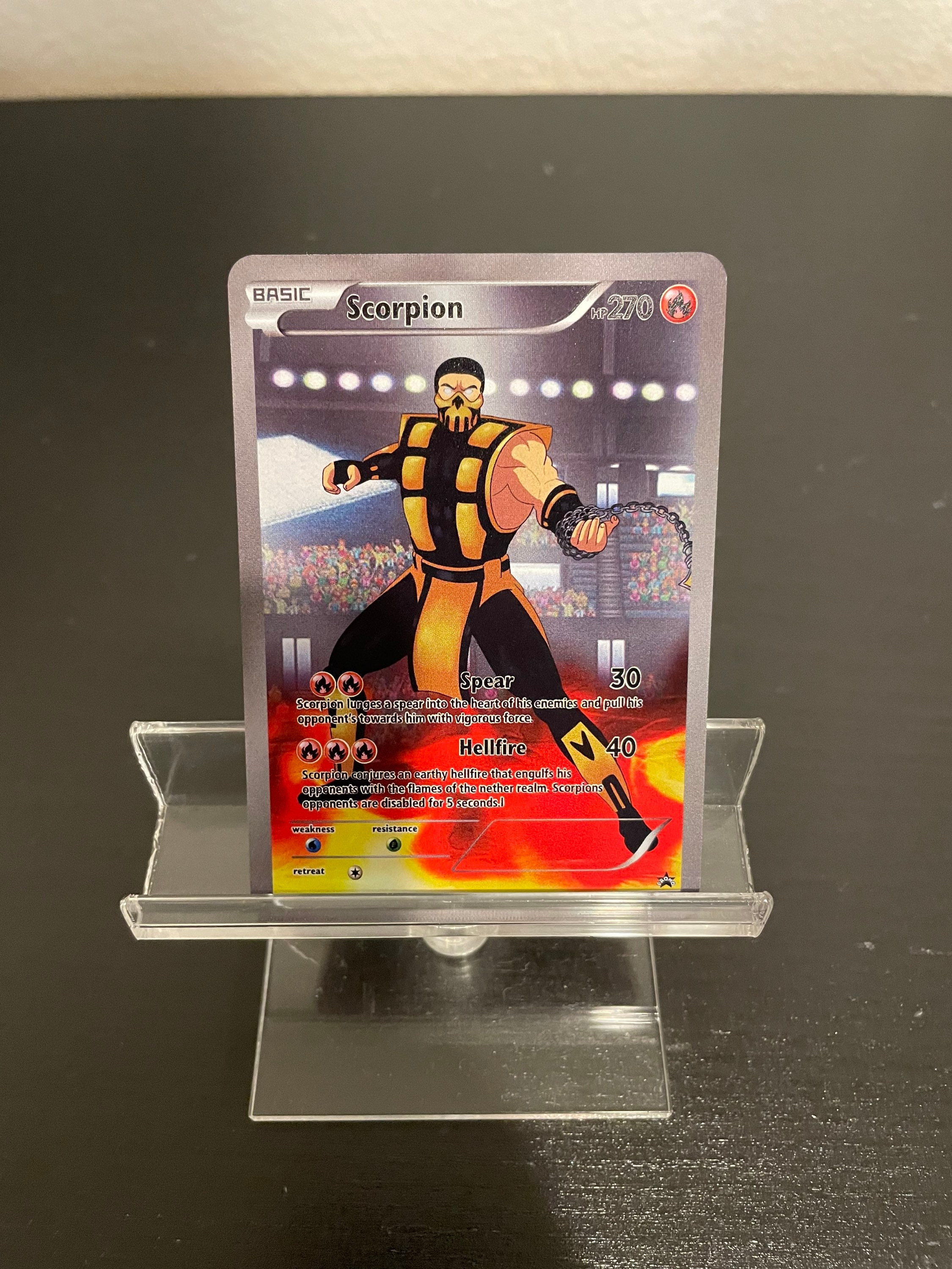 Mortal Kombat Card, Scorpion Card, Custom Pokemon Card, Pokemon Gift ...