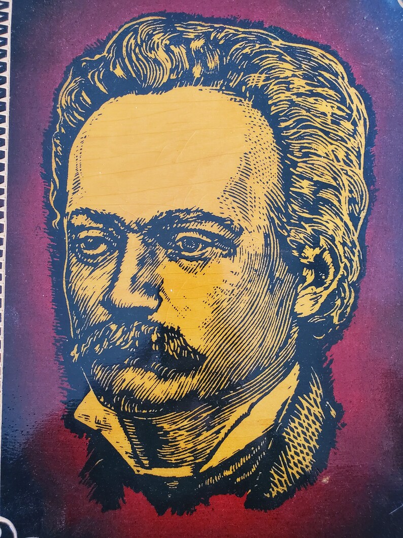 Ivan Franko Ukrainian Wood Portrait - Etsy