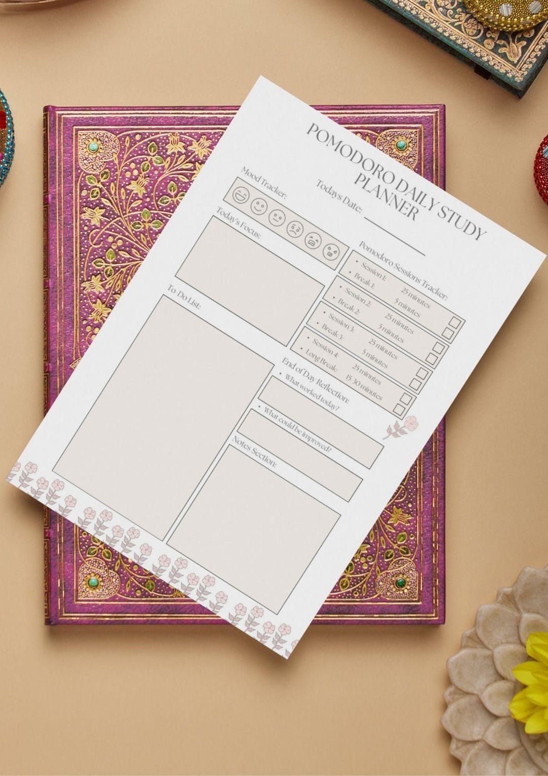 Pomodoro Study Planner: Printable Productivity Template (PDF) - Etsy