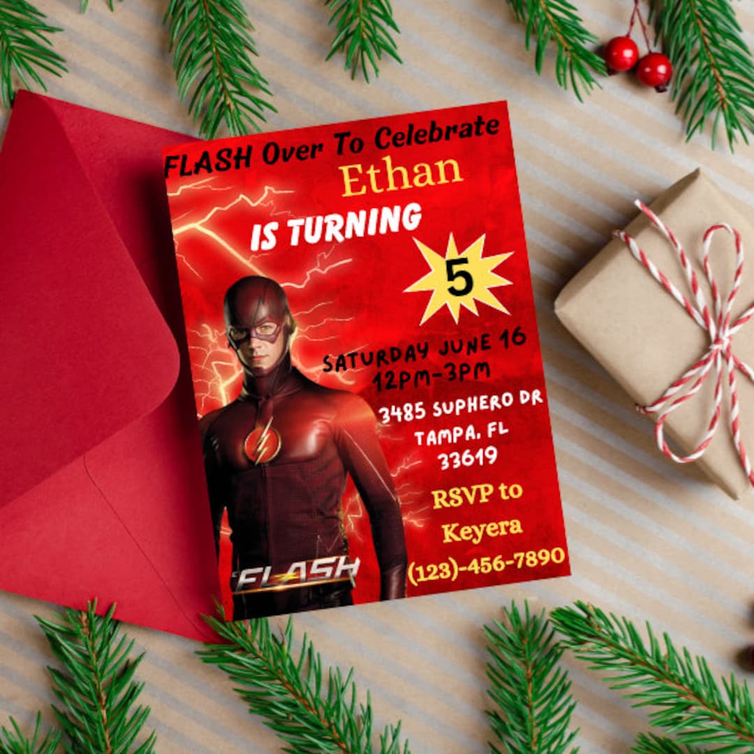Flash Birthday Party Supply Templates, Kids Birthday Party Décor, Chip ...