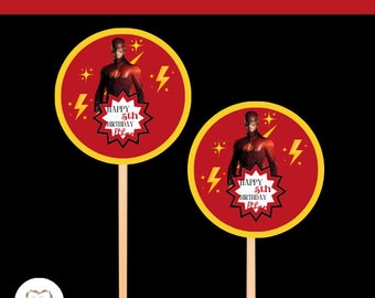 Flash Birthday Party Chip Bag Template, Kids Birthday Party Décor, Kids ...