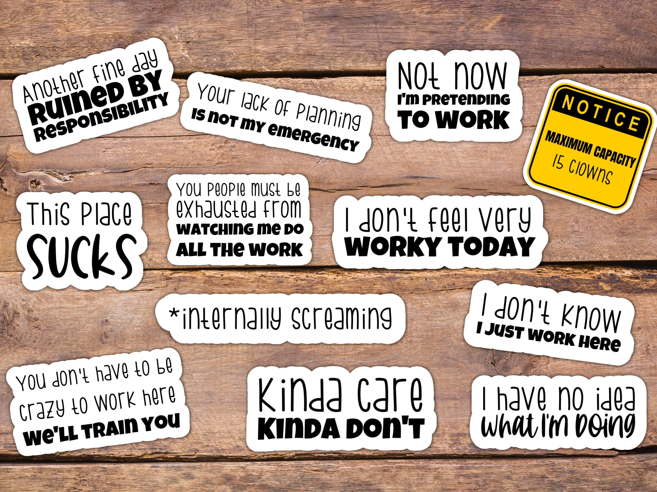 Printable PNG Fun Adult Workplace Sticker Bundle Printable - Etsy Australia