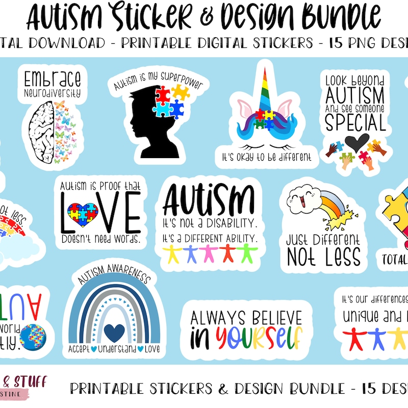 Autism Stickers - Etsy