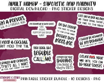 Adult Sarcastic Stickers - Etsy