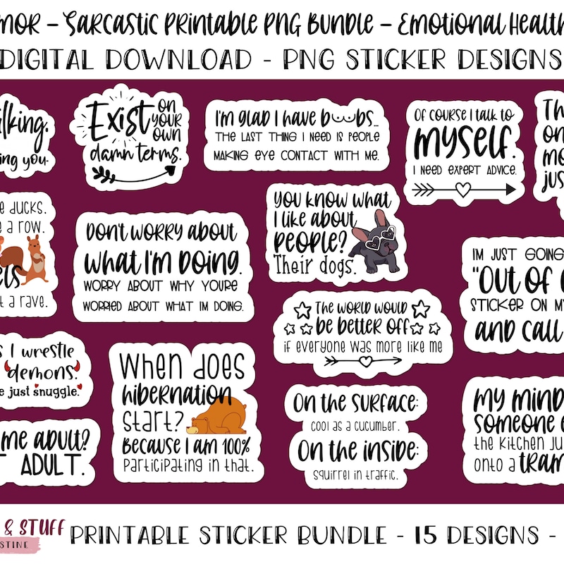 Funny Adult Stickers - Etsy