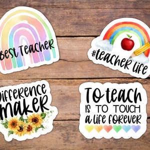 Printable Teacher PNG Sticker Design Bundle 1, Print and Cut Educator ...