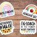 Printable Teacher PNG Sticker Design Bundle 1, Print and Cut Educator ...