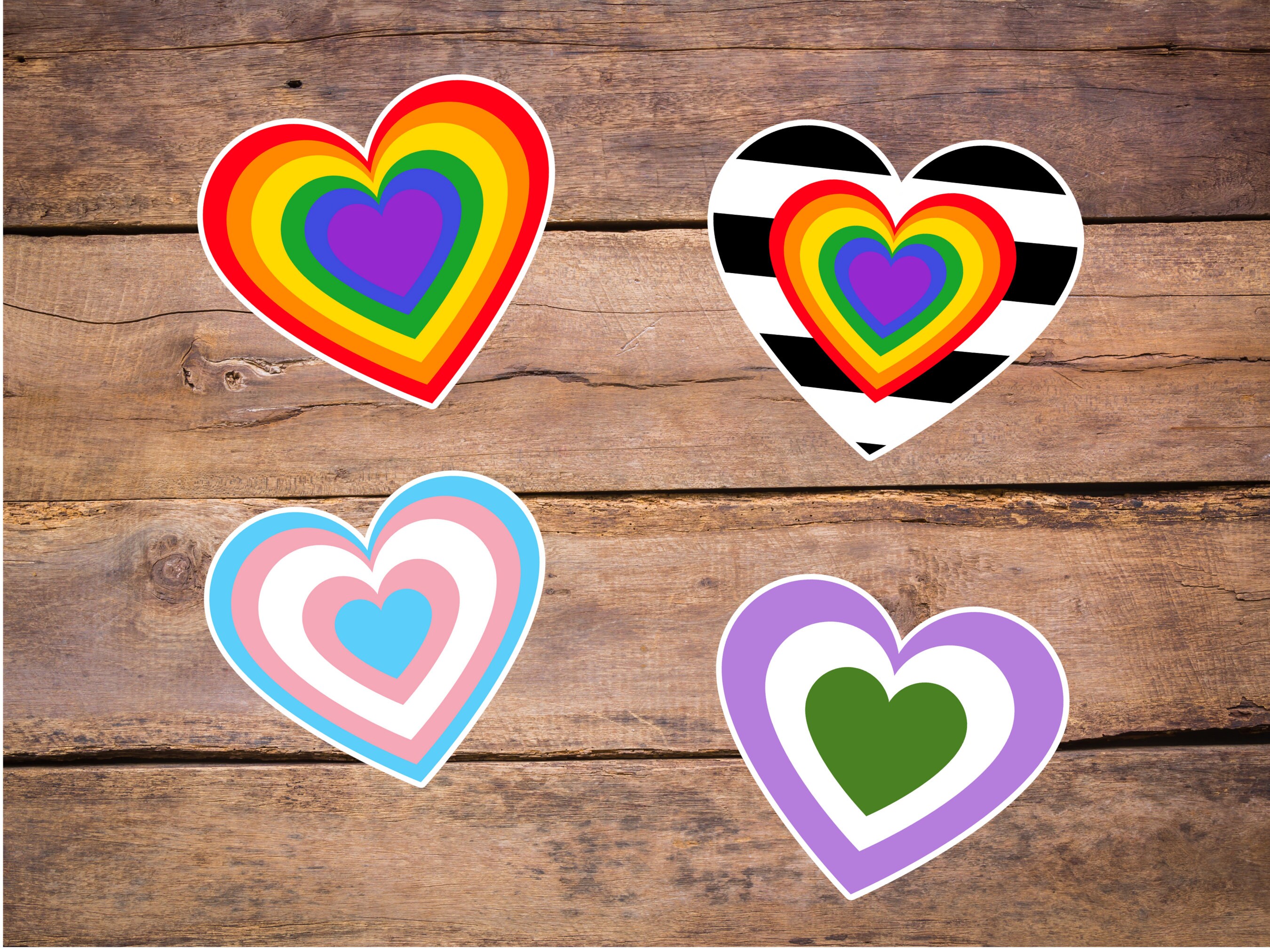 Printable Pride Heart-shaped PNG Design Bundle Digital Pride - Etsy