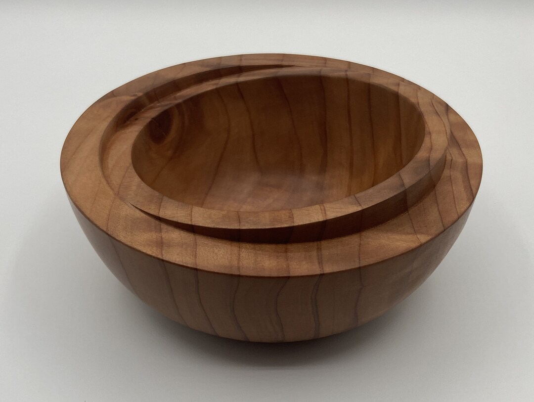 Hand Made Double Bowl Illusion Made From Redwood - Etsy