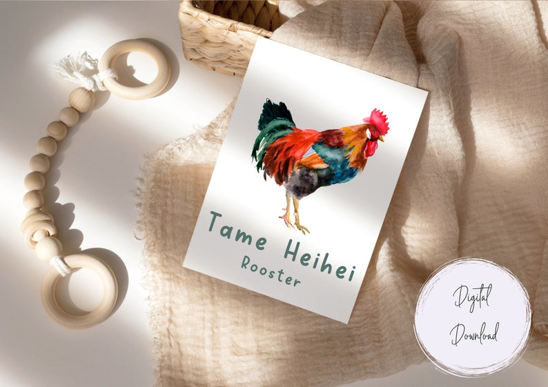 Farm Animals in Maori & English Flashcards Instant Digital | Etsy