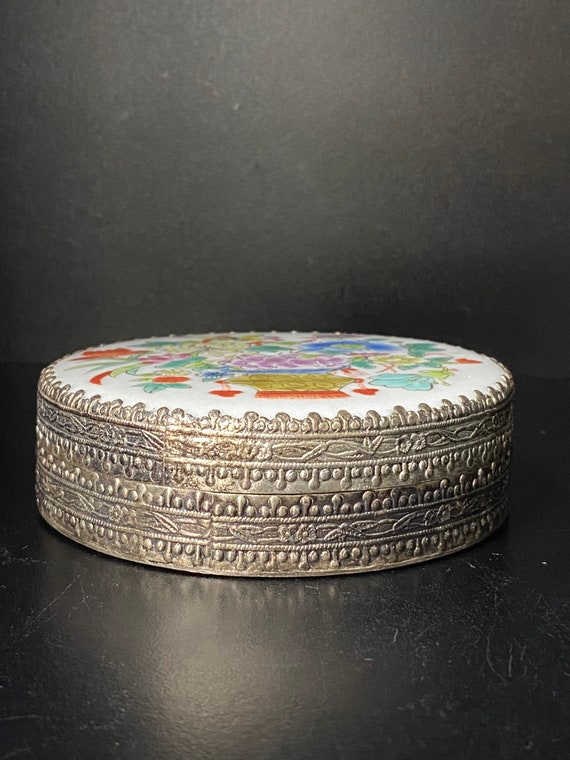 Beautiful Vintage Chinese Silver Plated Round Small J… - Gem