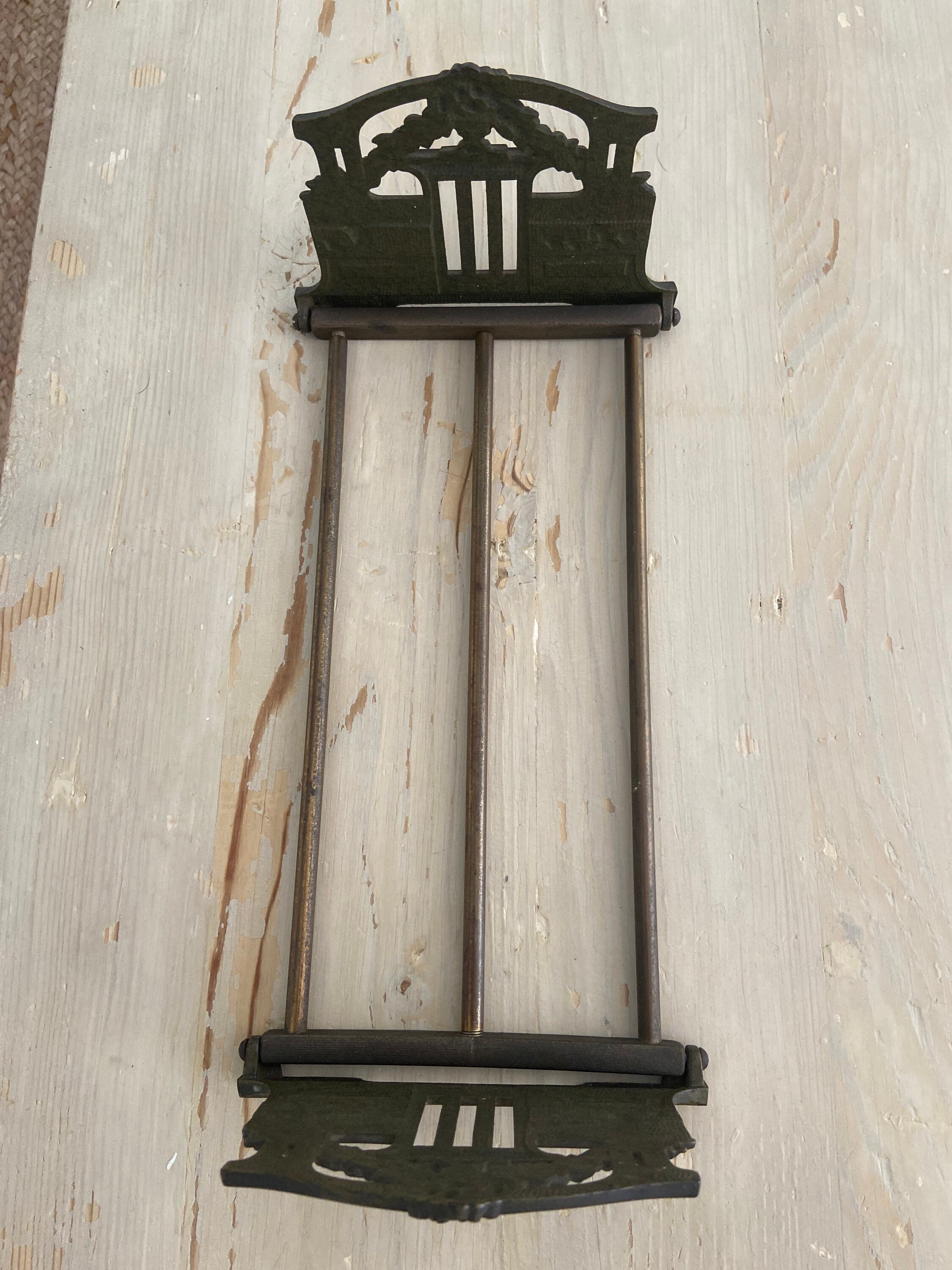 Antique Judd 9871 Art Nouveau Cast Iron Indian Swastika Book Rack Book ...