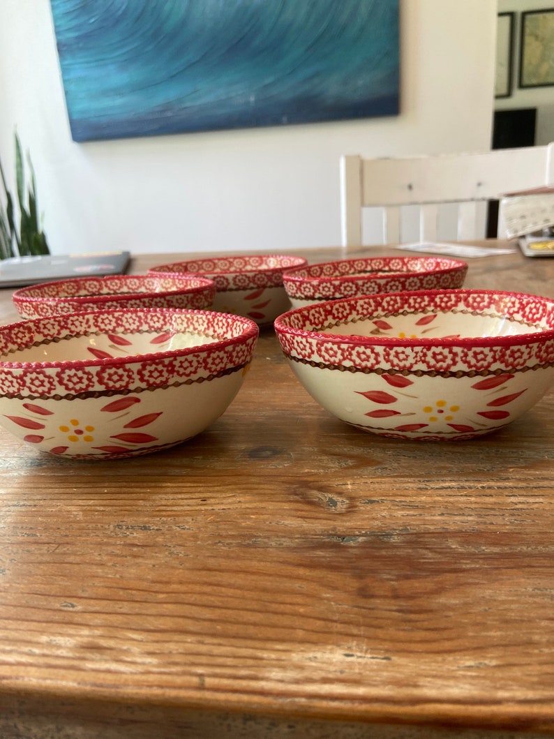 Vintage Temptations Bakeware Egg Bowls Old World Red Set of 5 - Etsy
