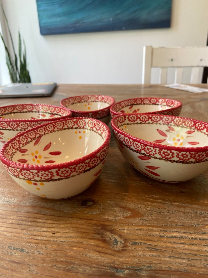 Vintage Temptations Bakeware Egg Bowls Old World Red Set of 5 - Etsy