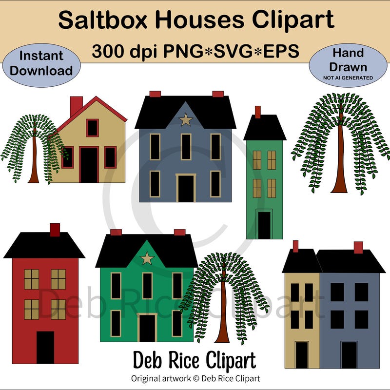 Saltbox House - Etsy
