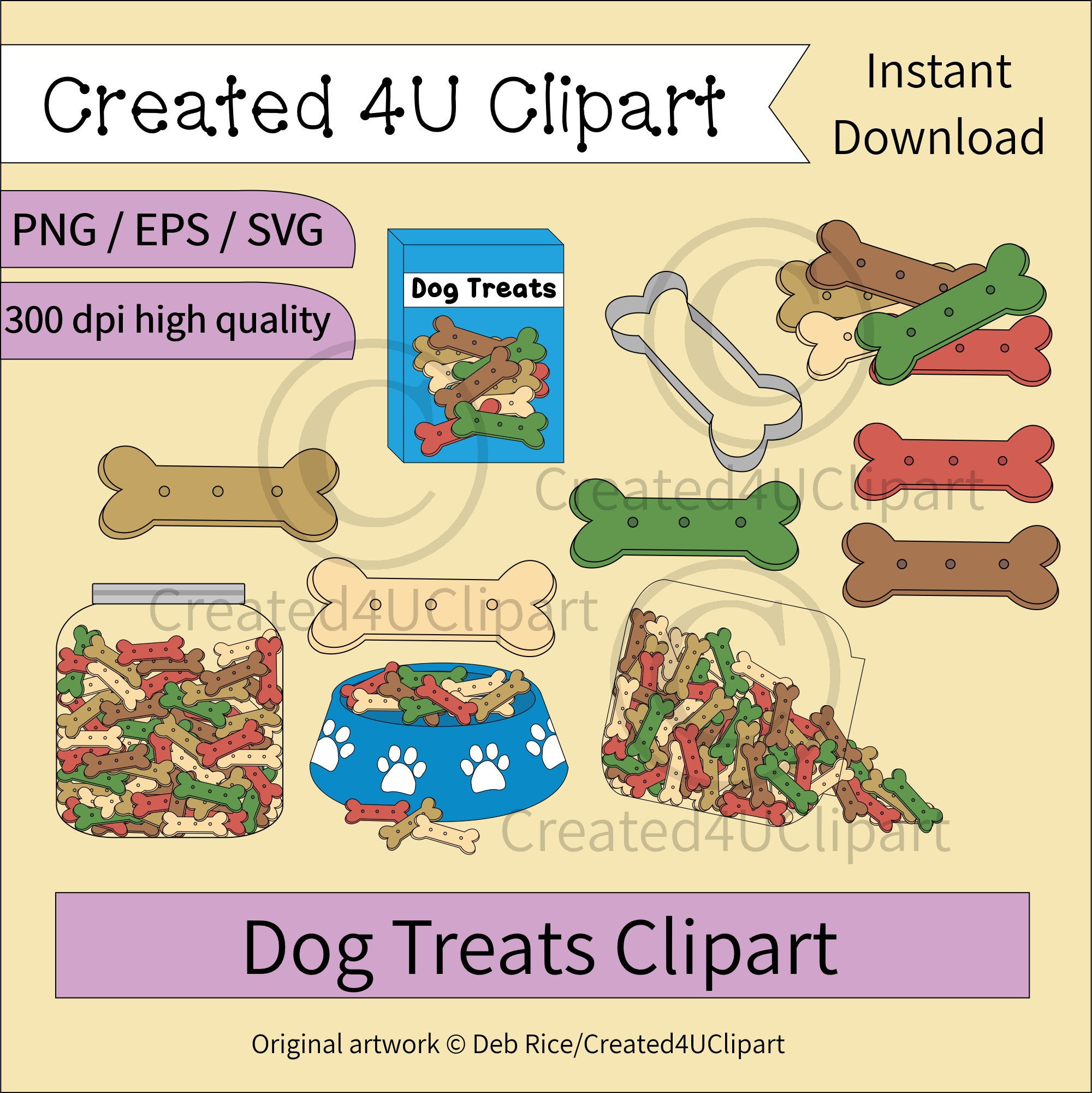 Dog Treat Jar Clipart