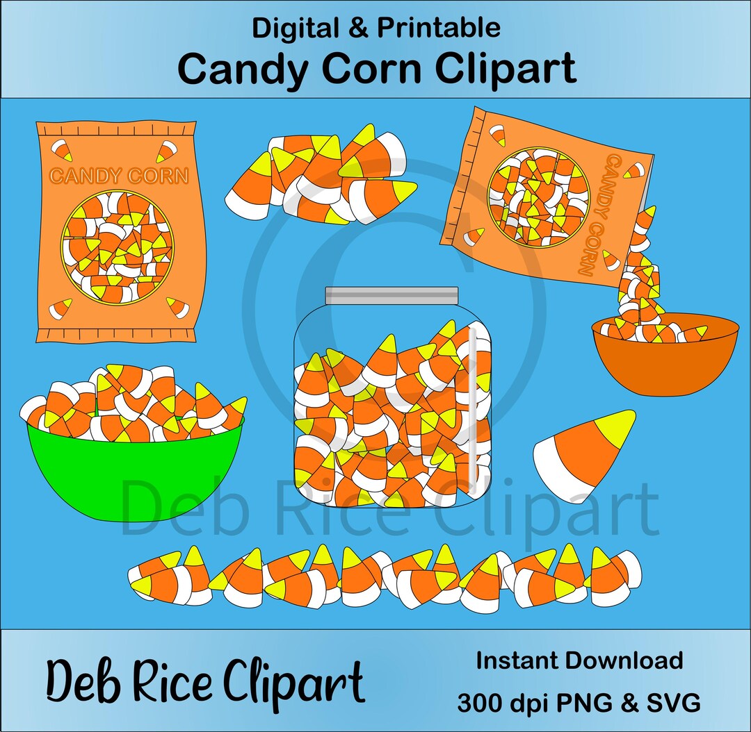 Candy Corn Clipart PNG / Vector SVG / Print to Cut / Digital ...