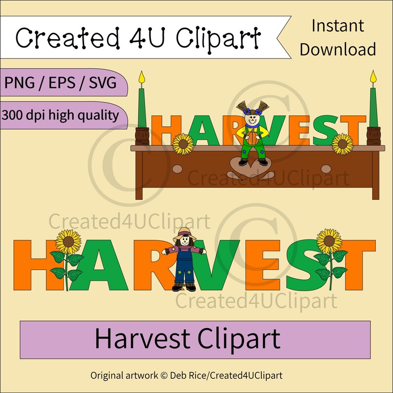 Harvest Clipart Harvest Shelf Clipart Harvest Word Art Etsy