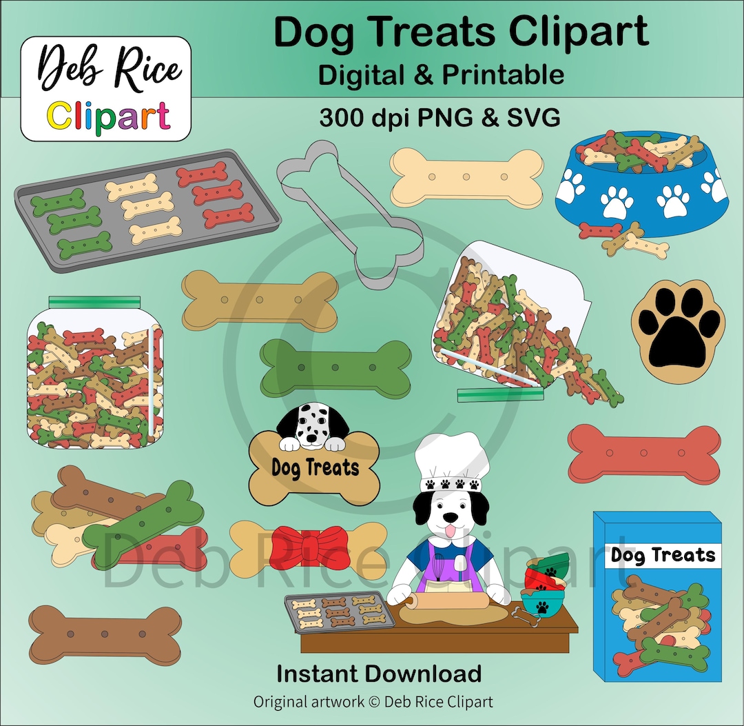 Dog Treats Clipart Dog Treats Jar, Bone Cookie Cutter, Dog Treats, Paw ...
