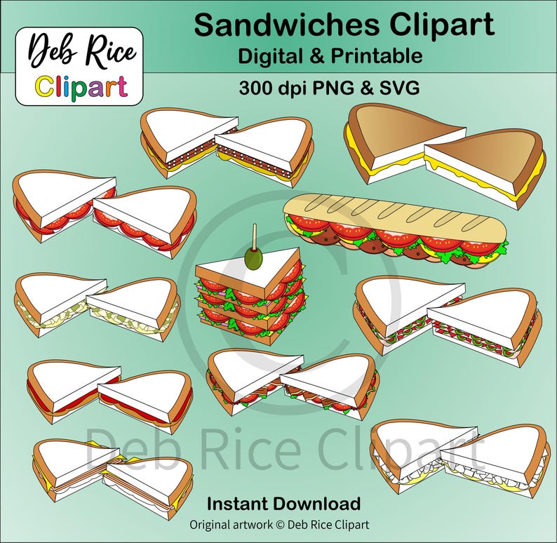 Sandwiches Clipart Grilled Cheese, Bologna Sandwich, Olive Loaf ...