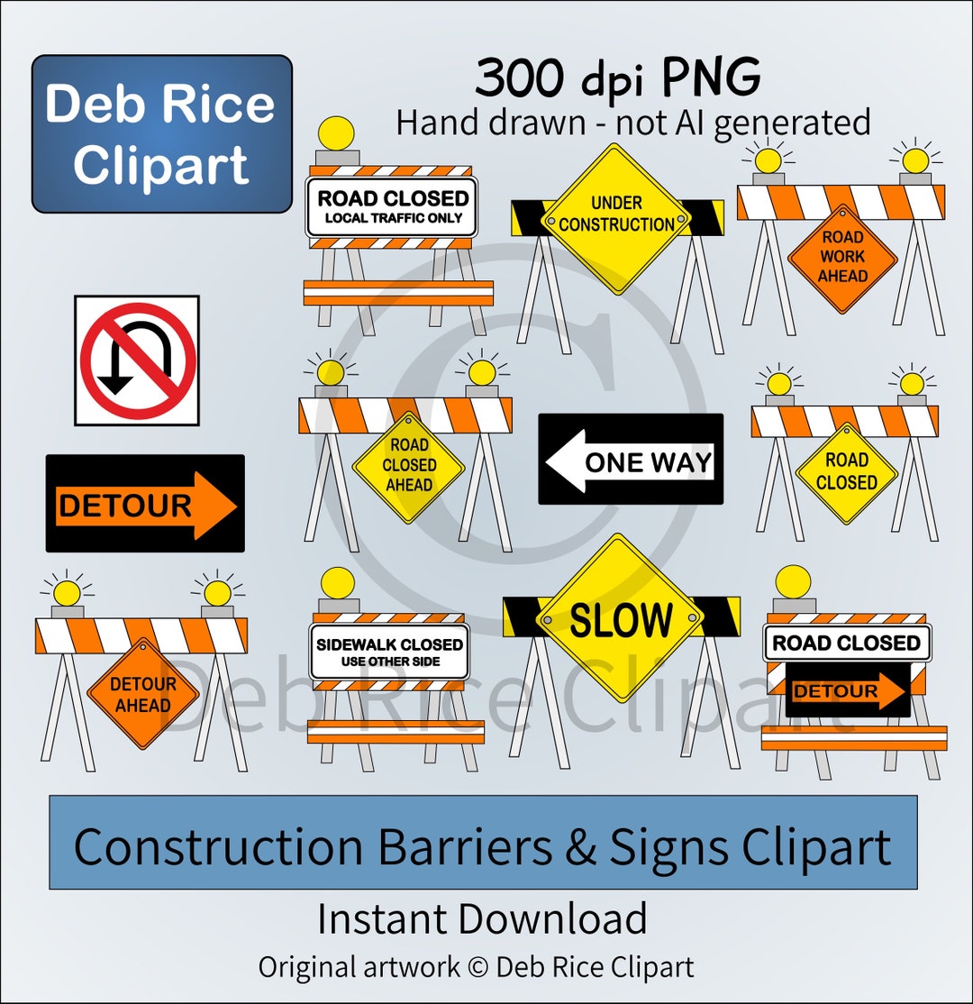 Construction Barriers & Signs PNG Clipart Road Closed, Construction ...