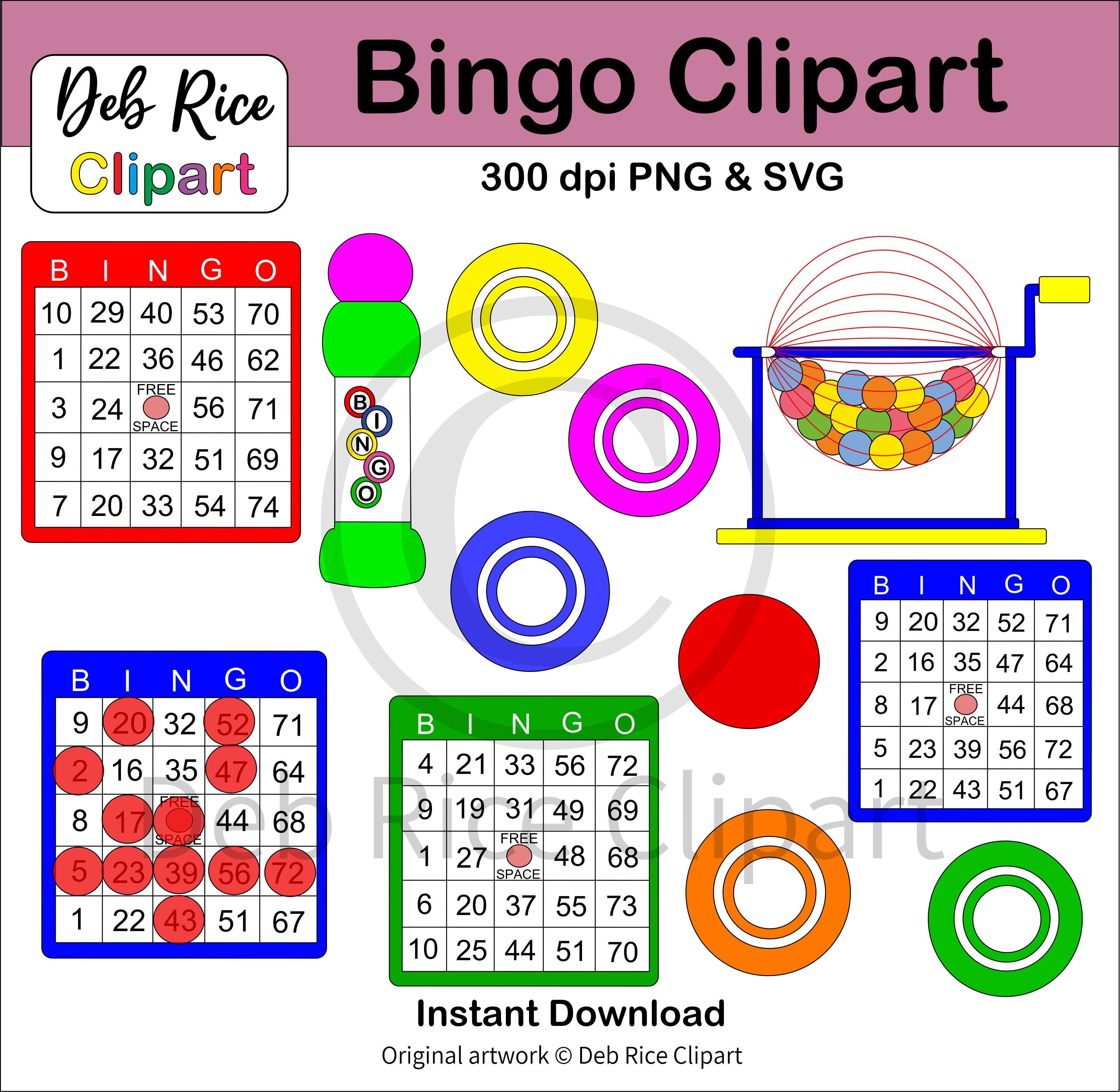 Bingo Clipart Blank Bingo Balls to Add Your Own Numbers, Bingo Ball ...