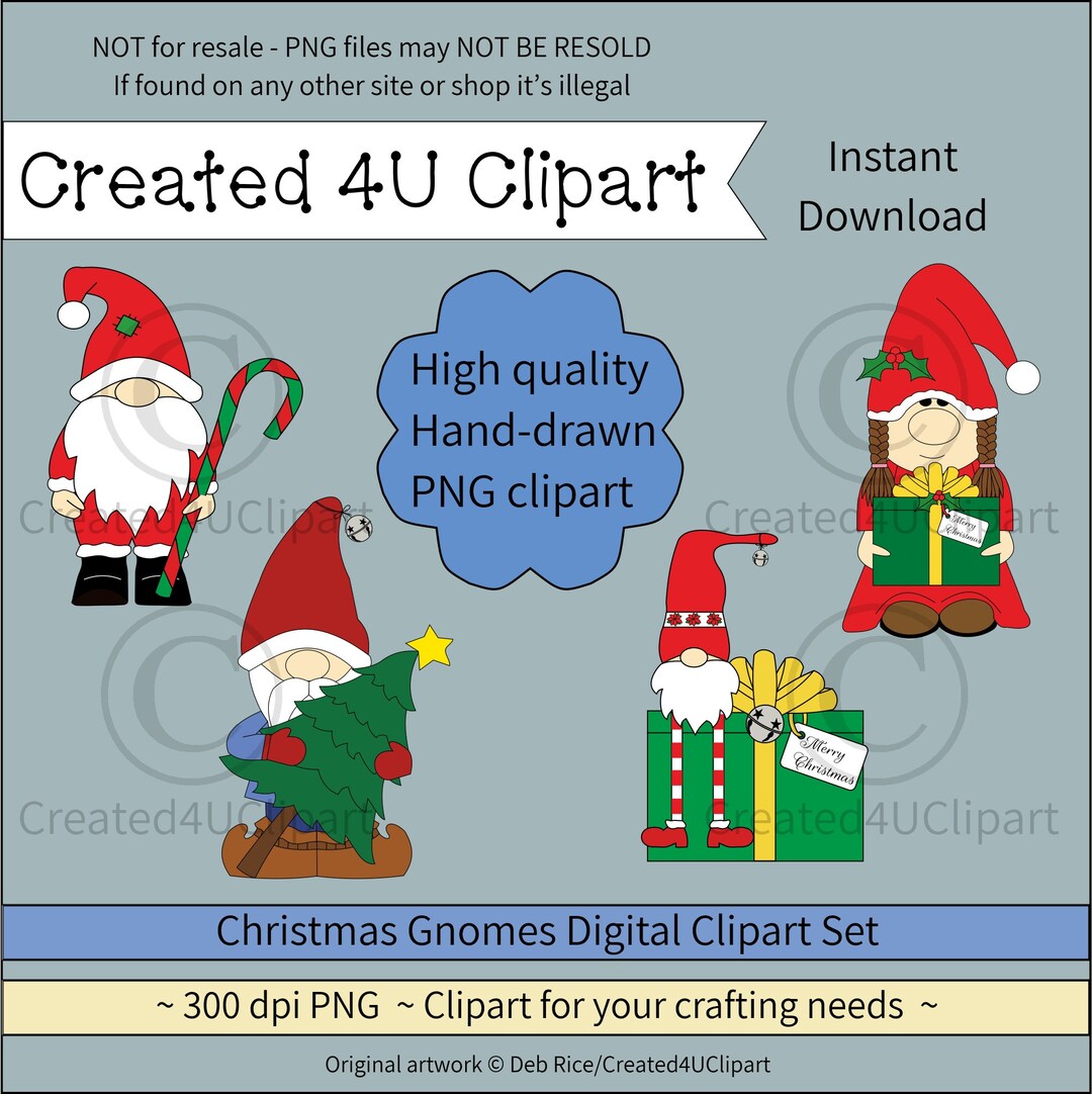 Christmas Gnomes Clipart Set clipart gnome à longues pattes - Etsy France