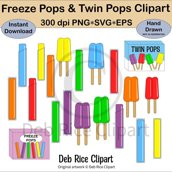 Freeze Pop Clipart - Etsy