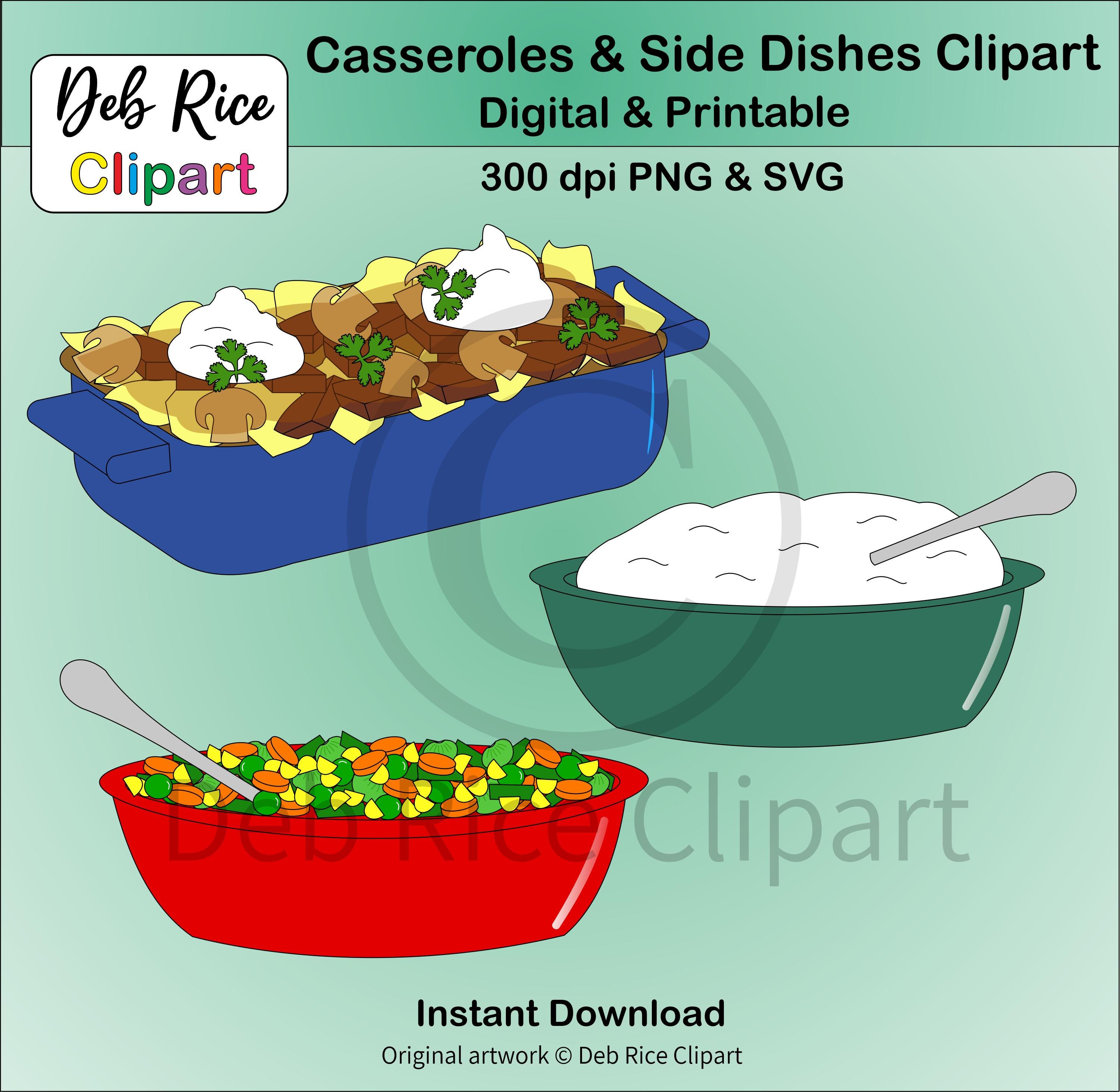 Casseroles and Side Dishes Clipart Stroganoff, Harvard Beets ...
