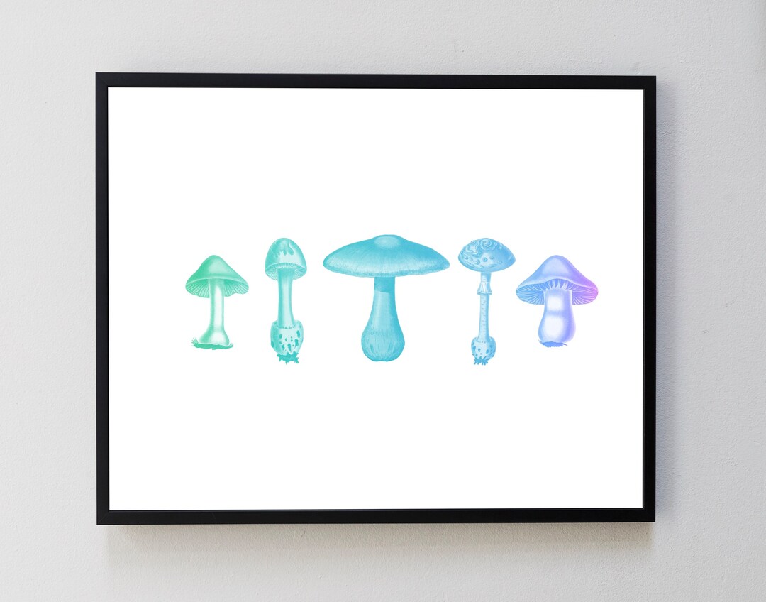 Mushroom Poster Set 2 - Etsy