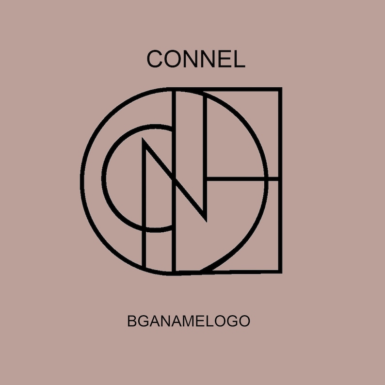 Minimalist Initials Logo: Custom Overlapping Letters (digital Download ...