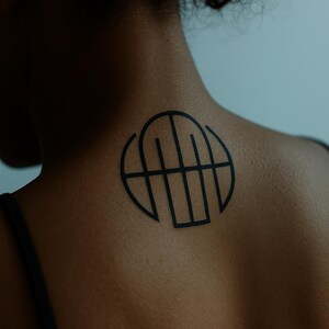 Custom Geometric Name Logo Design: Minimalist Tattoo Art - Etsy