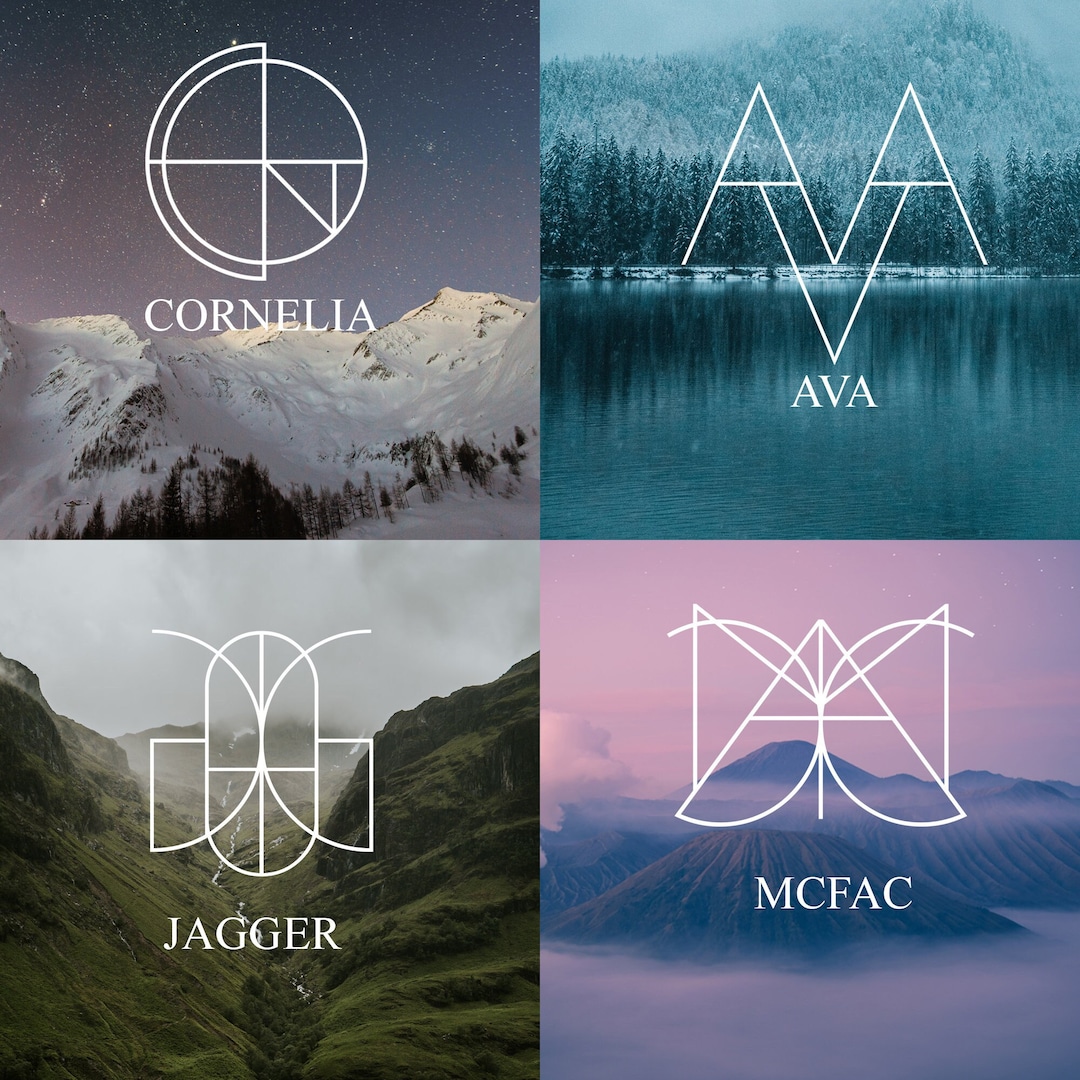 Personalized Name Logo – Letter Tattoo Design, Minimalist Monogram Logo ...