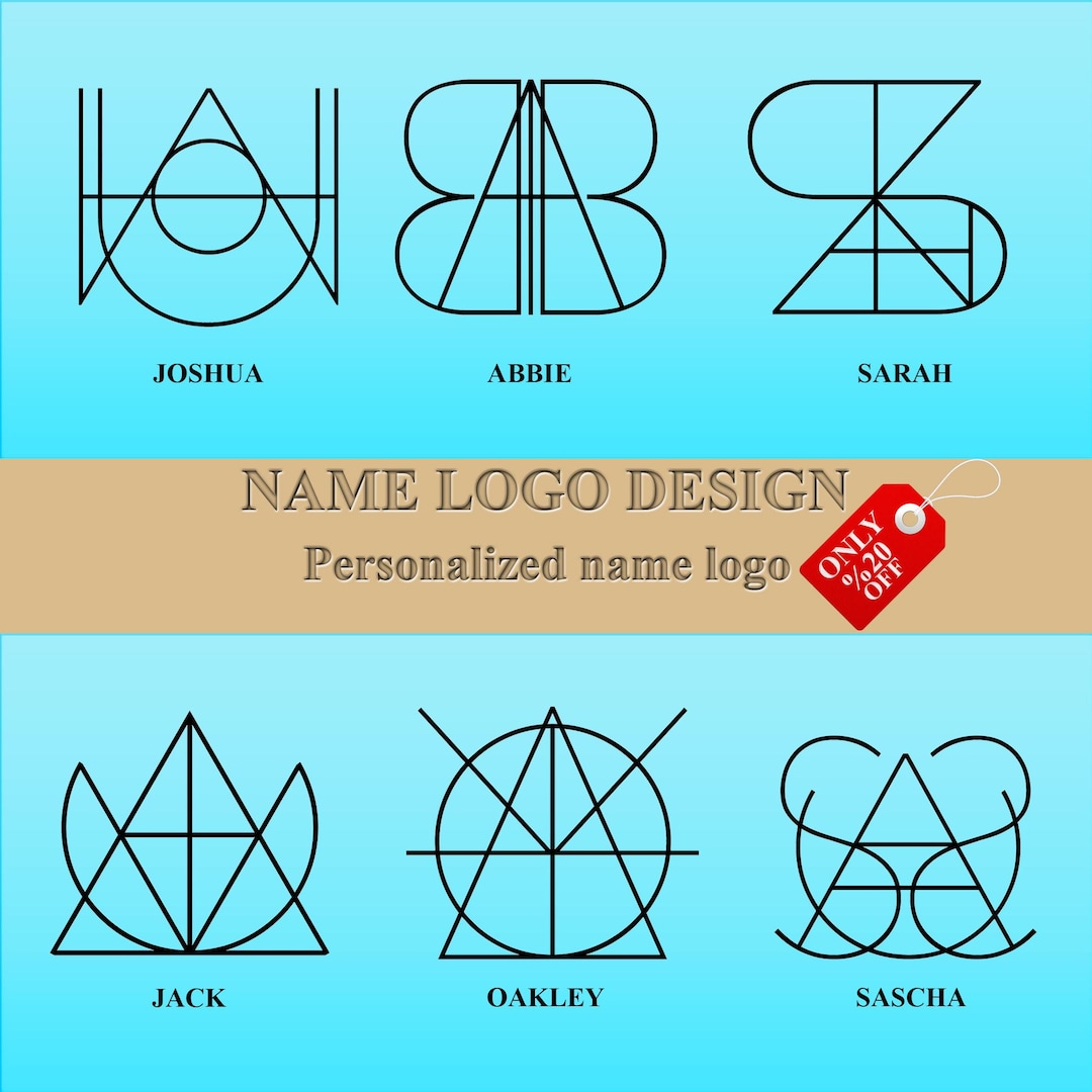 Name Logo / Custom Name Logo / Tatto Name Logo / Monogram Name Logo ...