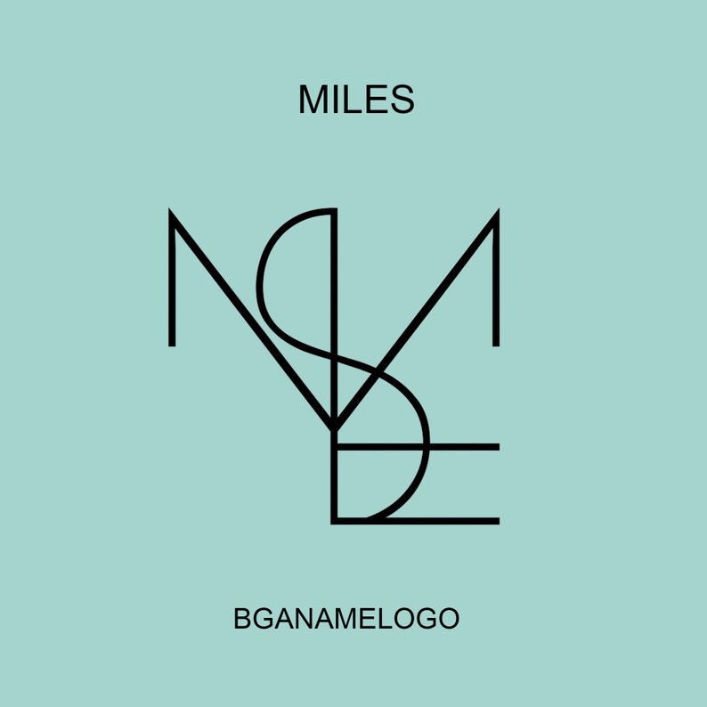 Minimalist Initials Logo: Custom Overlapping Letters (digital Download ...