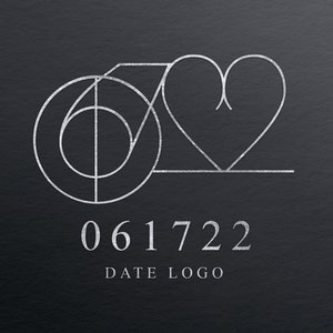 Special Date Logo, Wedding Date Monoragram, Anniversary Gift, Birth ...