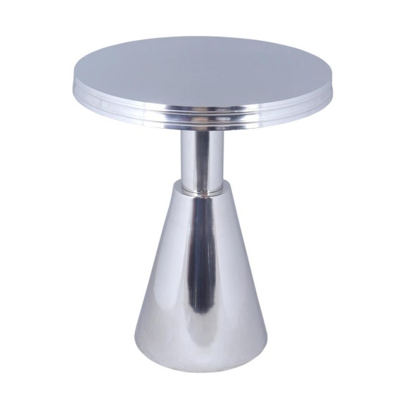 Silver pedestal side table store