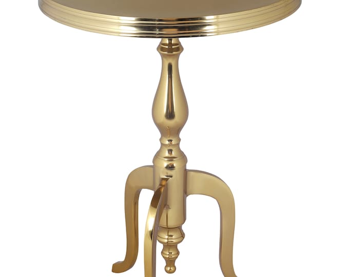 Table Made of Solid Metal in Gold Finish, Top Dia 15'' & H 21'' - Etsy UK
