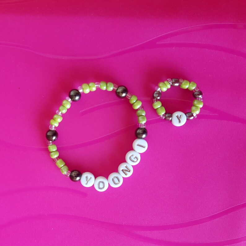 Yoongi Bracelet Ring SUGA Min Yoongi BTS Bangtan - Etsy