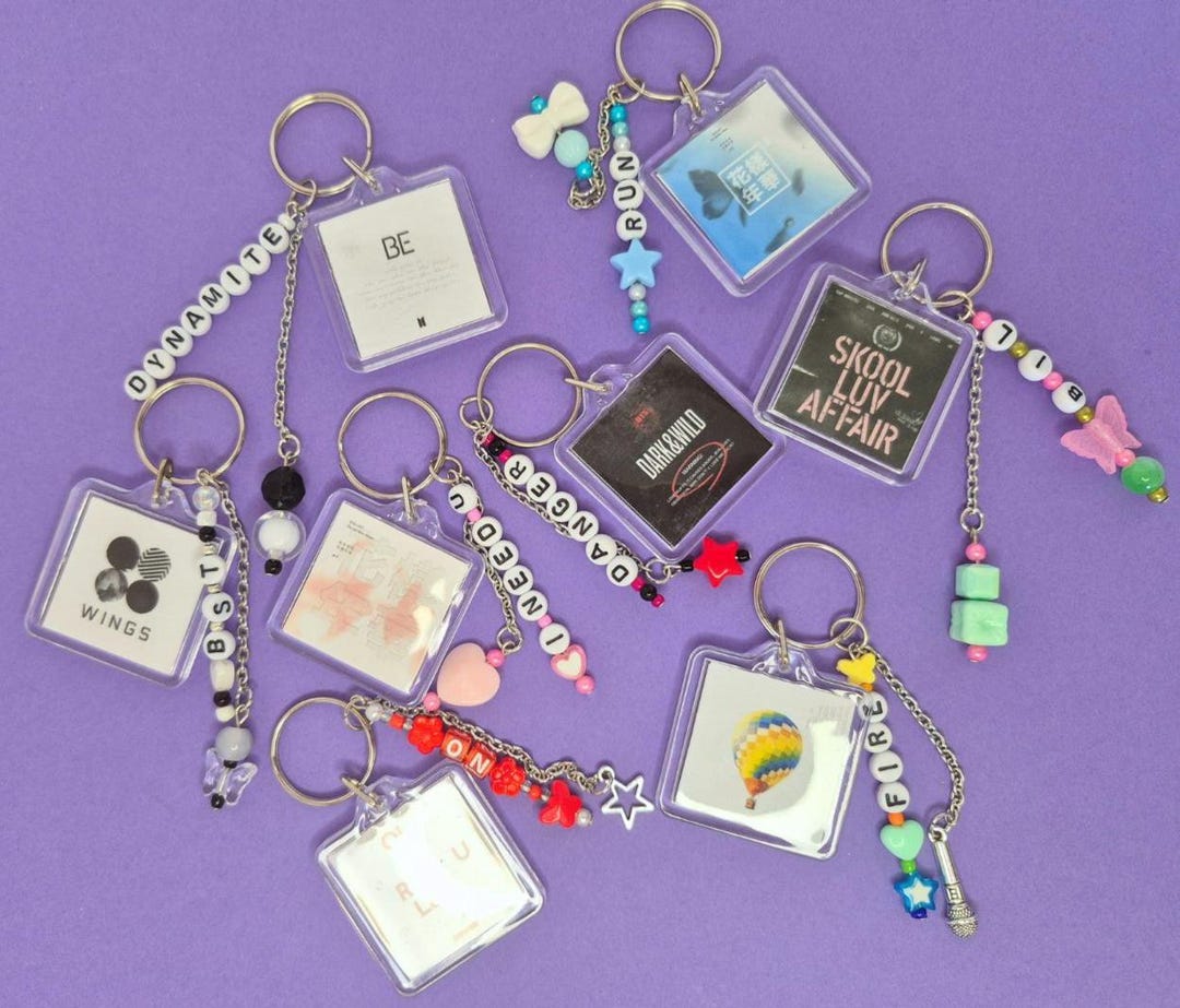 Keychain BTS With Pictures Album CD Discography Personalized Custom ...