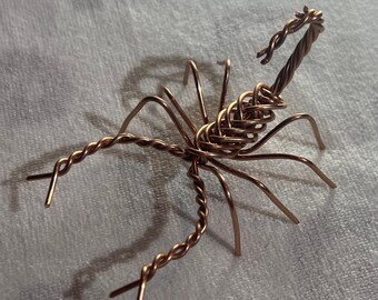 Large Handmade Copper Scorpion Rustic Wire Sculpture Recycled Copper ...