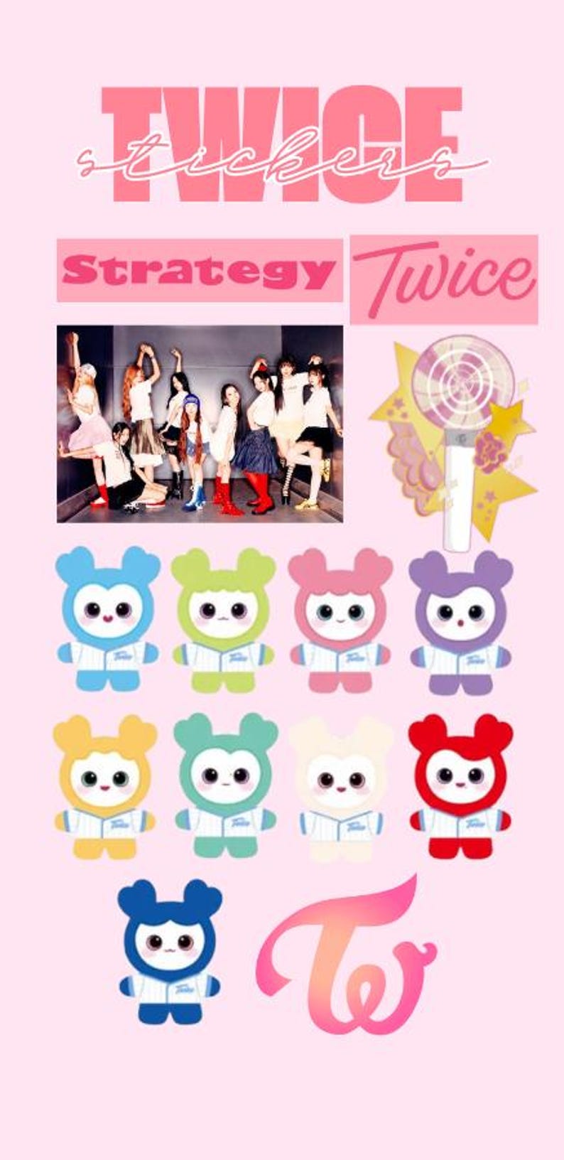 TWICE K-pop Sticker Sheet | Cute Fan Art Stickers | Perfect for ...