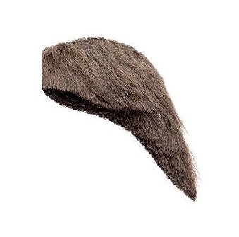 Comedy Eye Brows and Moustache Self Adhesive Fake Stick on Brown ...