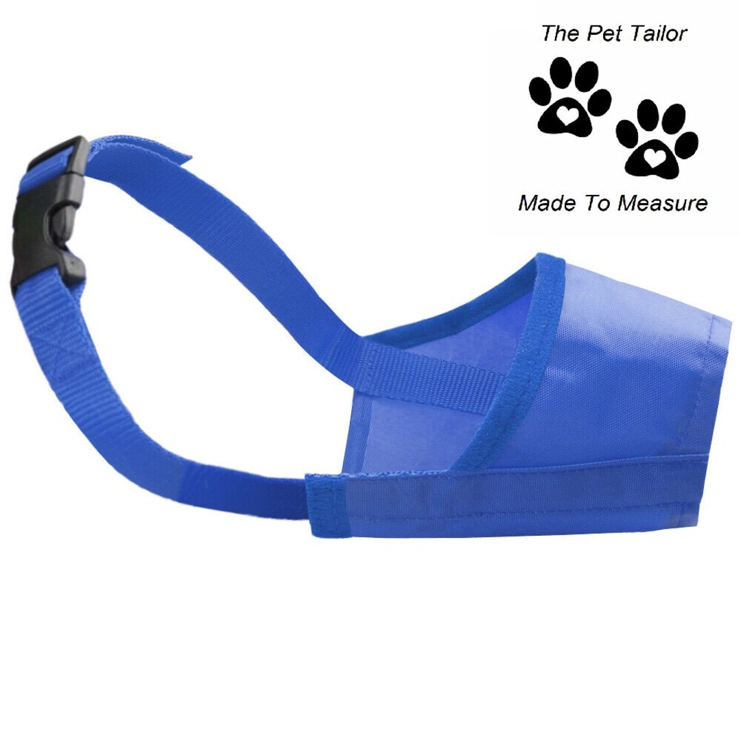 Papillon Dog Muzzle Blue Nylon Comfortable Anti Bite Anti Barking Light ...