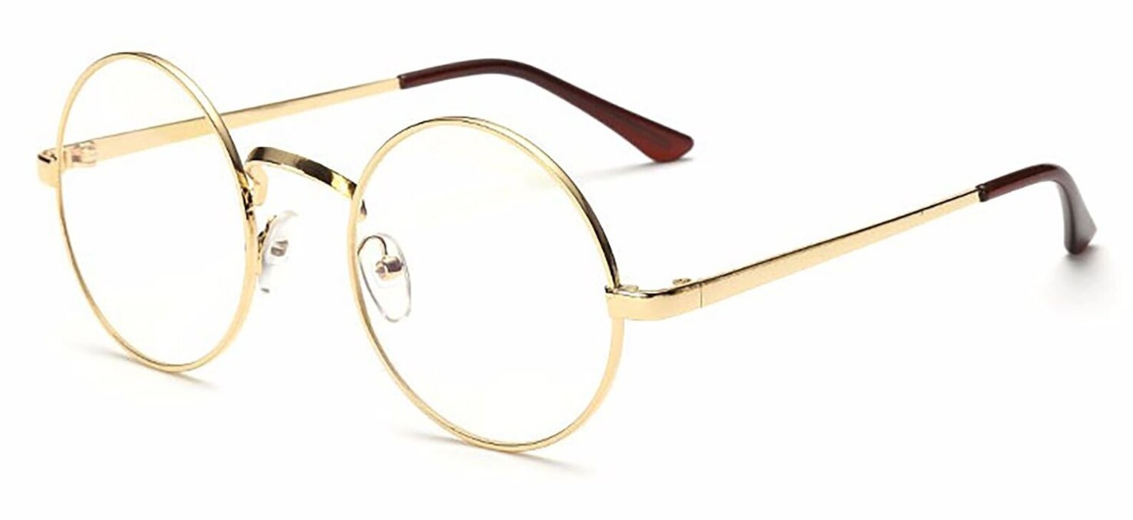 Peaky Blinders Glasses Small Clear Lens Vintage Style Gold Framed 40mm ...