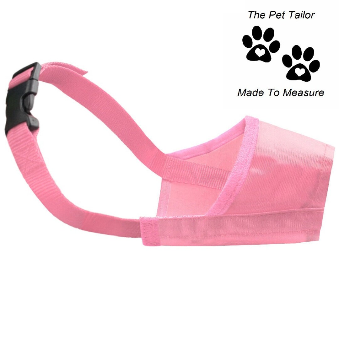 Yorkie Poo Dog Muzzle Pink Nylon Comfortable Anti Bite Anti Barking ...
