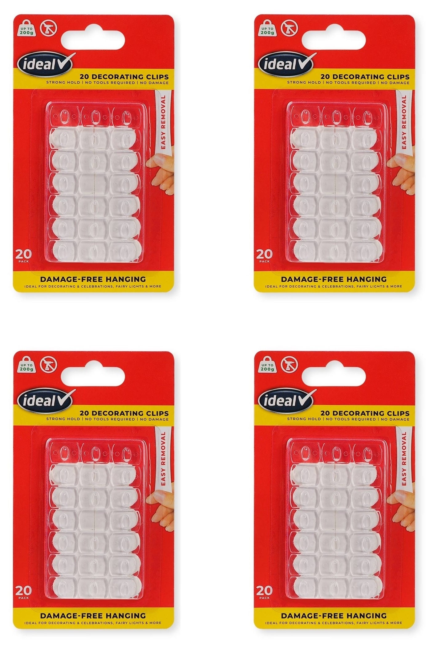 Decoration Clips Clear X20 No Damage Self Adhesive Invisible - Etsy