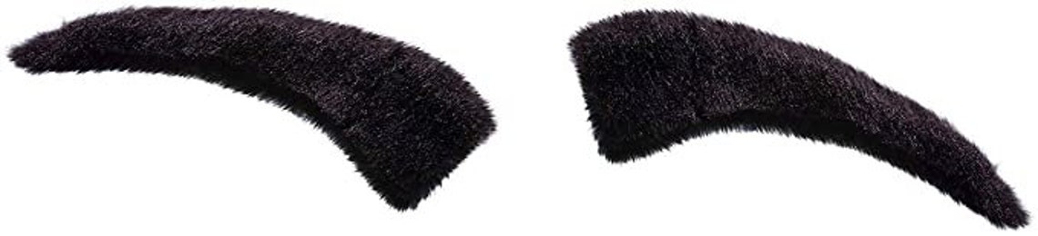 Comedy Eye Brows and Moustache Self Adhesive Fake Stick on Black ...