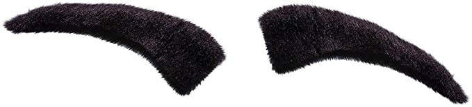 Comedy Eye Brows and Moustache Self Adhesive Fake Stick on Black ...