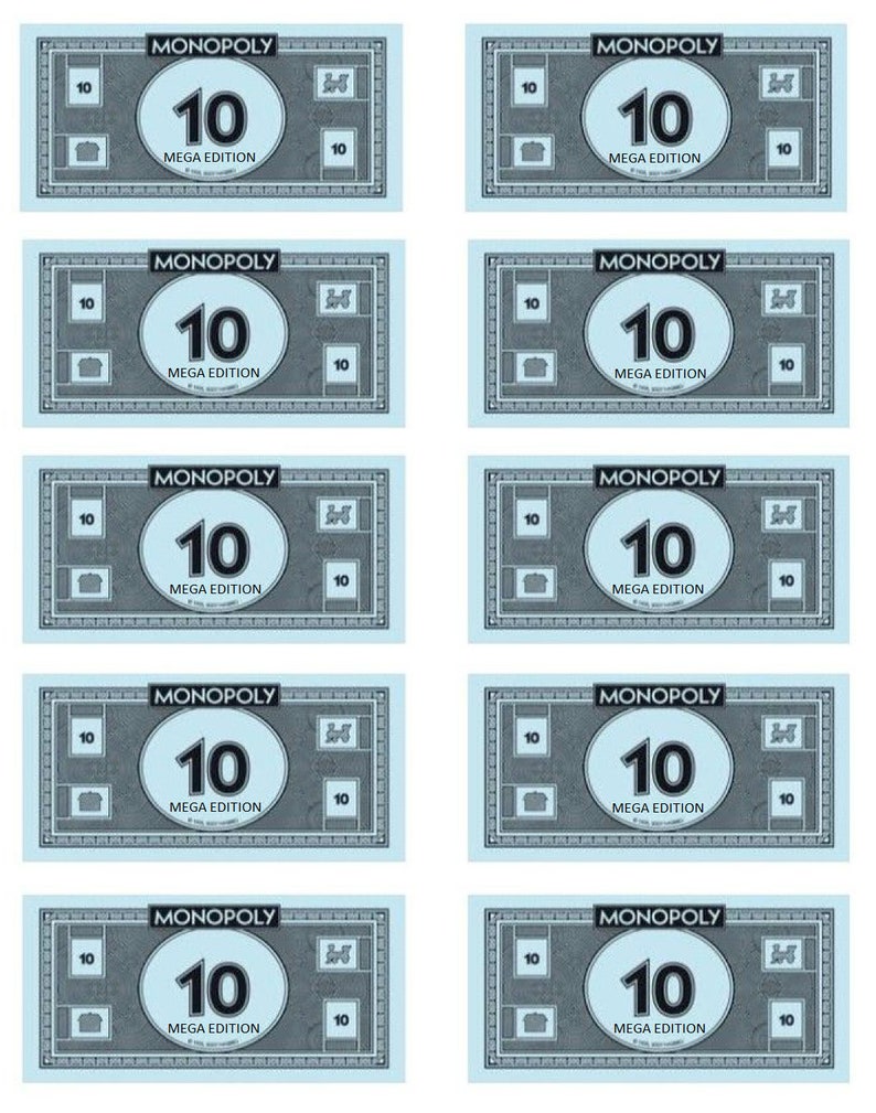 Monopoly Mega-editie Geld Reserveonderdelen Spel Contant Wonga - Etsy ...